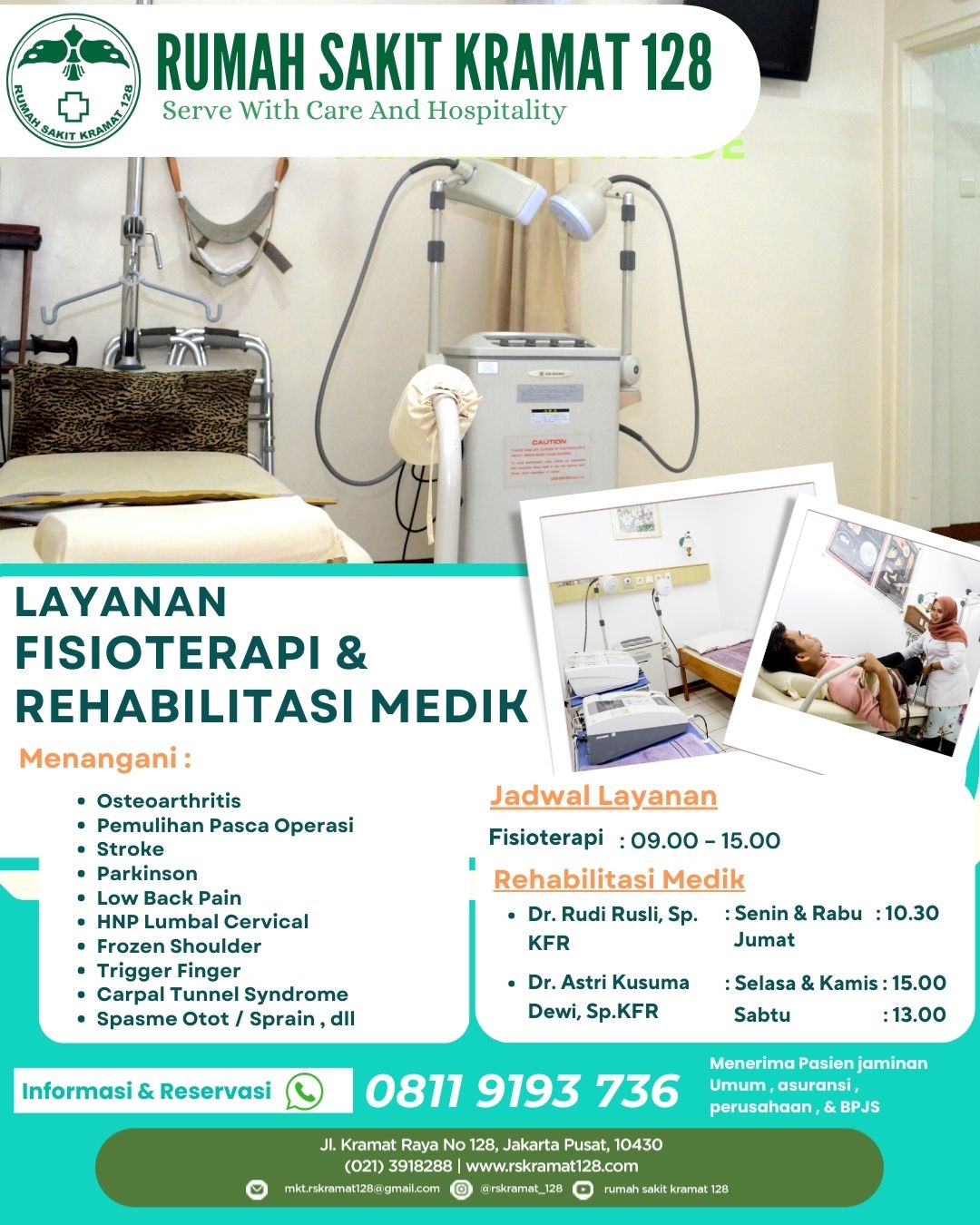 LAYANAN FISIOTERAPI & REHABILITASI MEDIK – RS Kramat 128